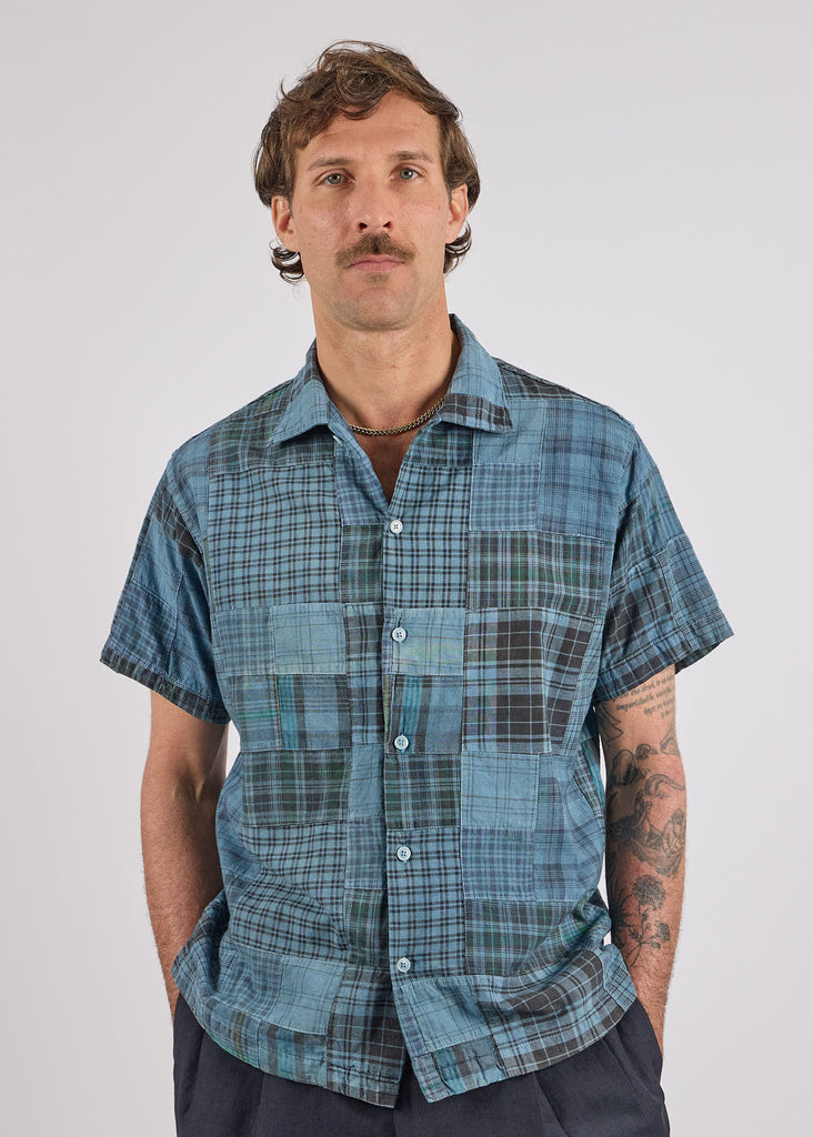 Natural-Dyed Patchwork Madras Shirt – American Trench